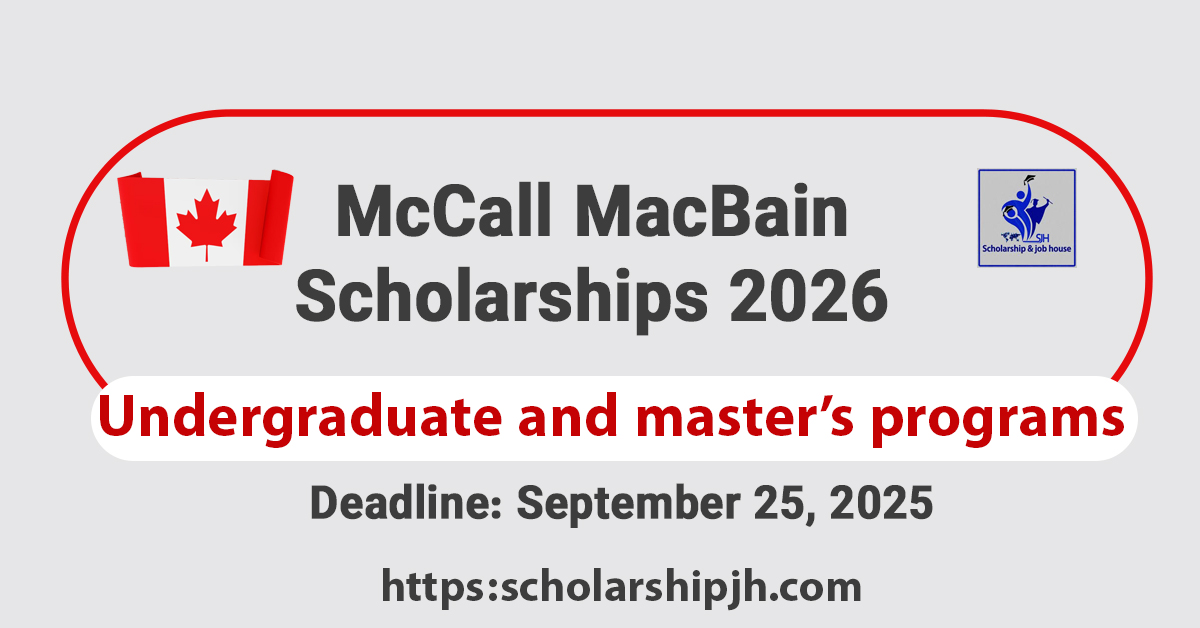 McCall MacBain Scholarships 2026 at McGill University